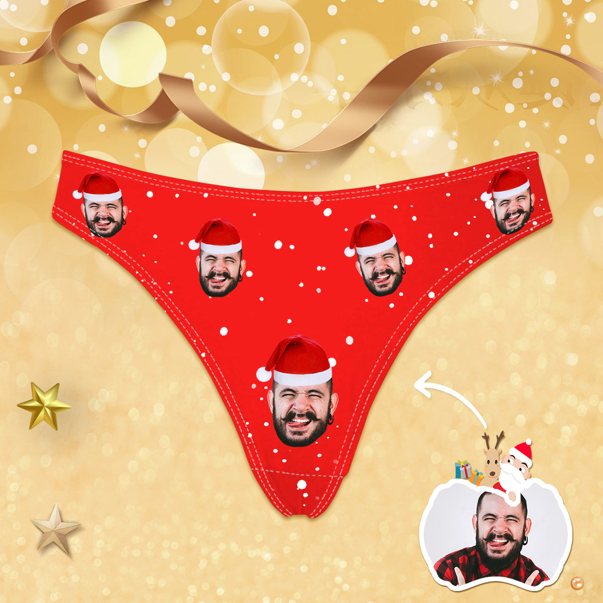 Christmas Gift For Wife Girlfriend Custom Thongs With Photo christmas-gift-for-wife-girlfriend-custom-thongs-with-photo