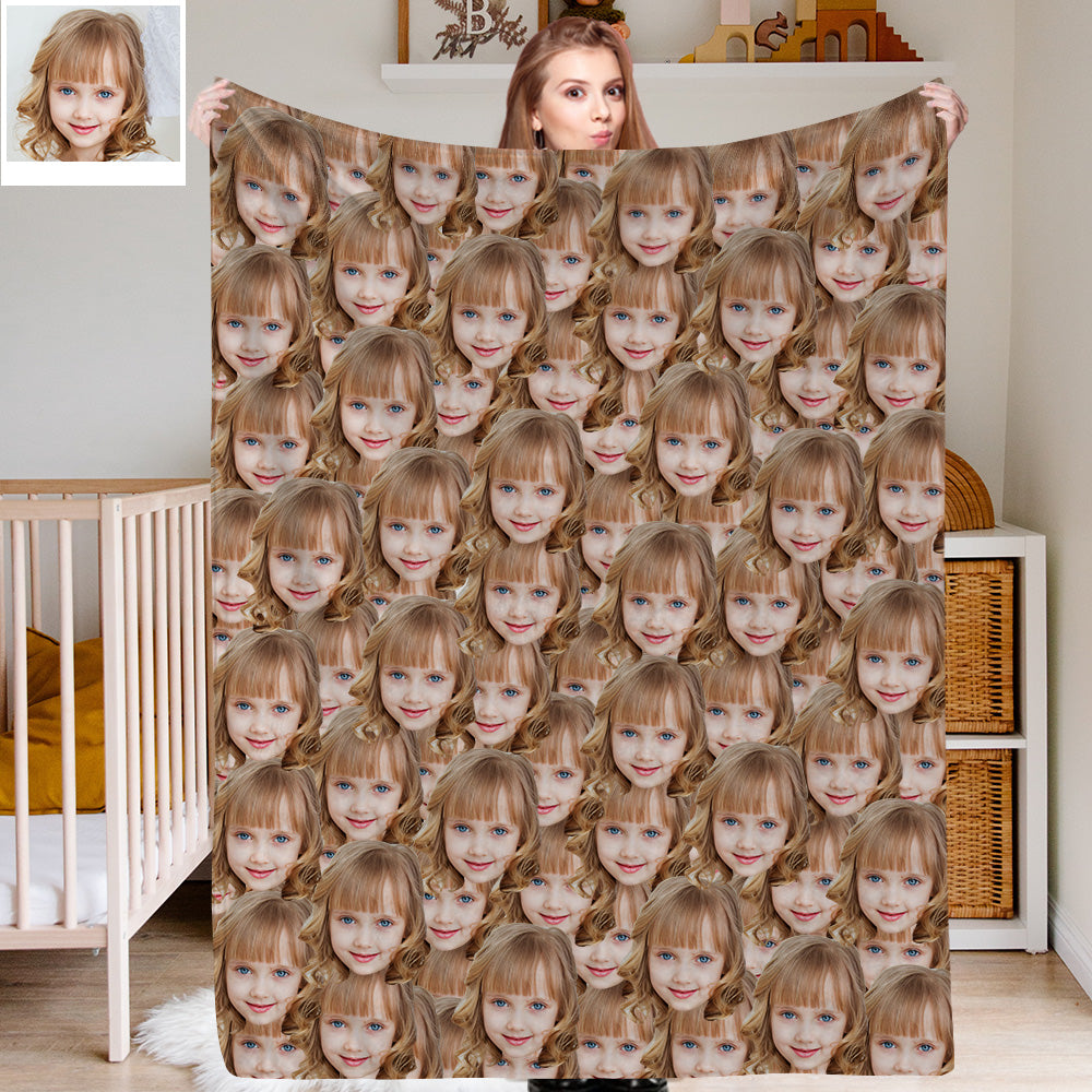 Custom Face Blanket Custom Photo Blankets Face Print on Blanket Custom ...