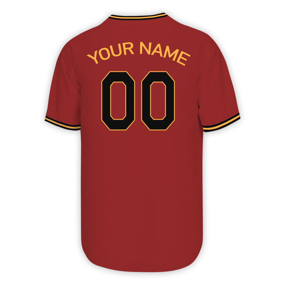 Gift for Baseball Fans Custom Red Baseball Jerseys Custom Varsity Base ...