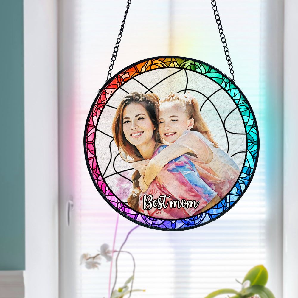 Custom Couple Portrait Glass Suncatcher Personalized Window Stained Gl ...