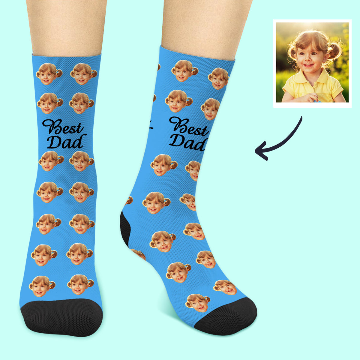 Fathers Day Socks Dad Socks Custom Face Socks Custom socks for Dad Fat ...