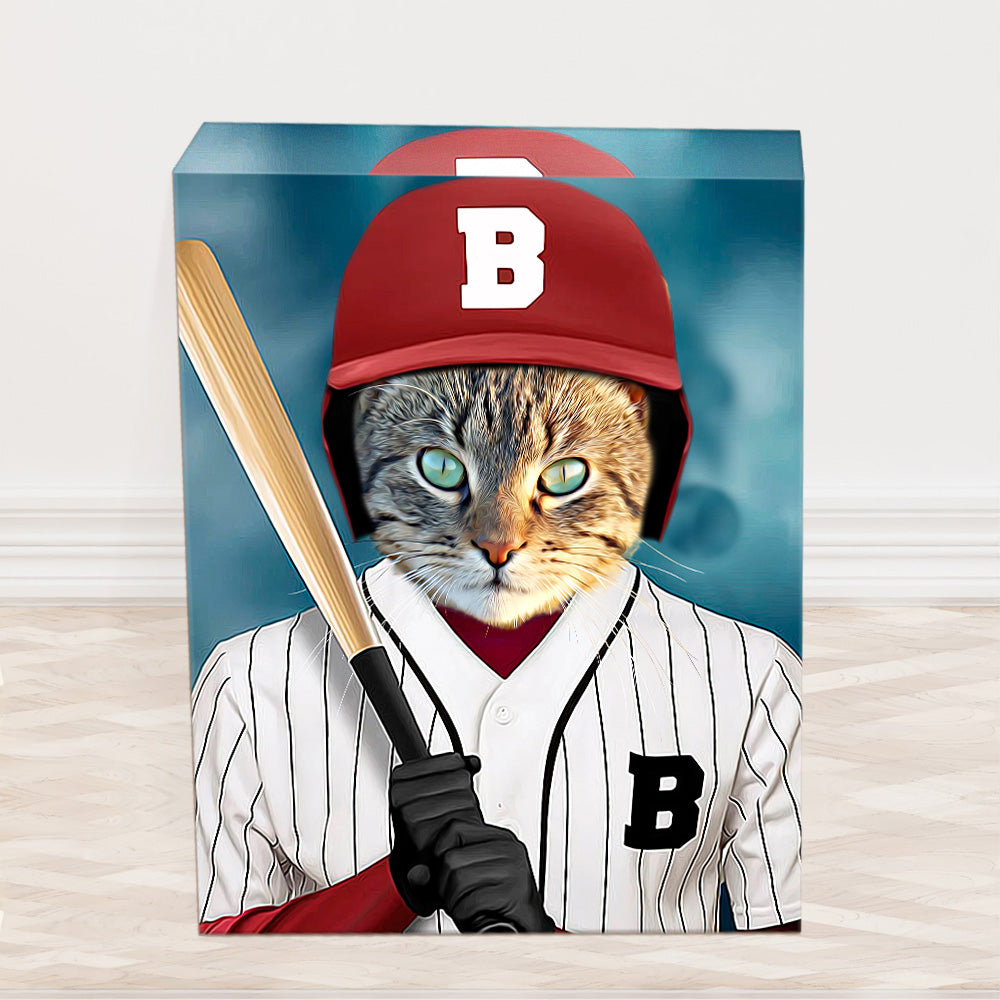 Custom Pet Baseball Player Uniform Canvas Custom Pet Portraits Canvas ...
