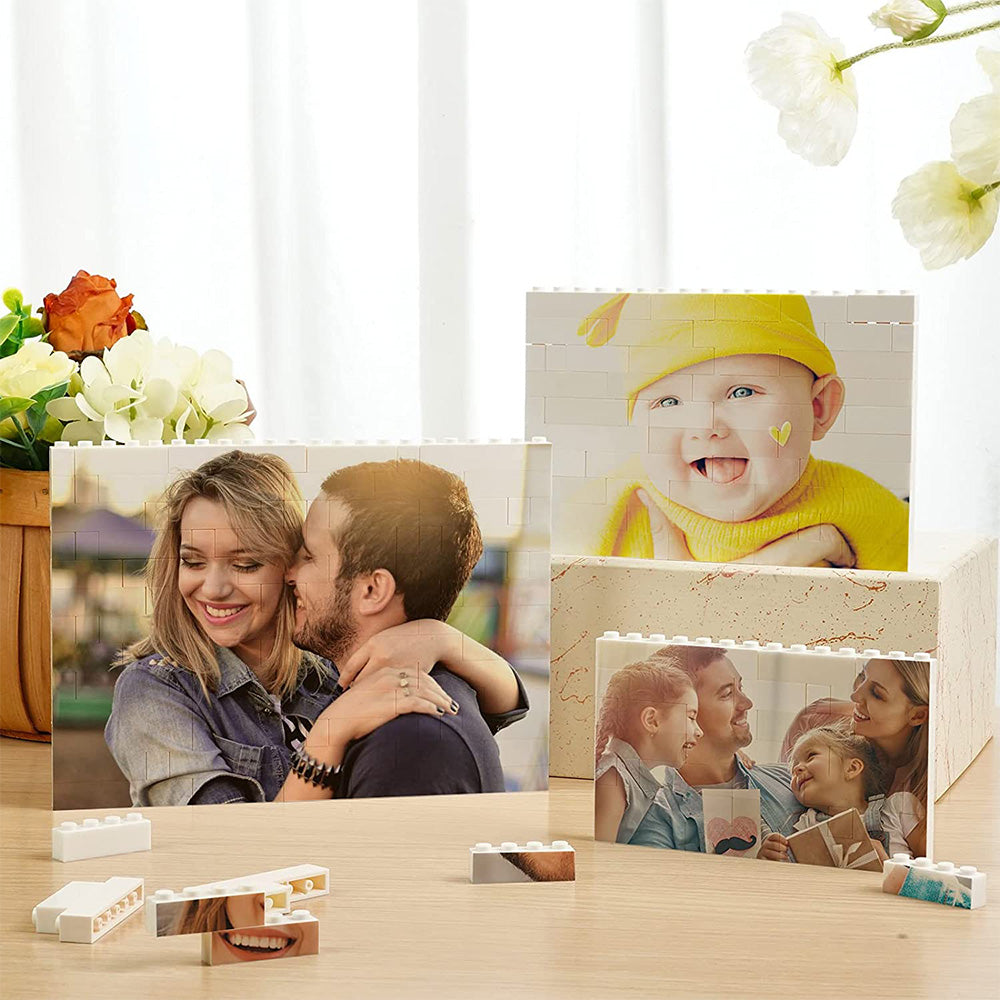 Custom Photo Block Puzzle Personalized Brick Portrait Photograph Anniv ...