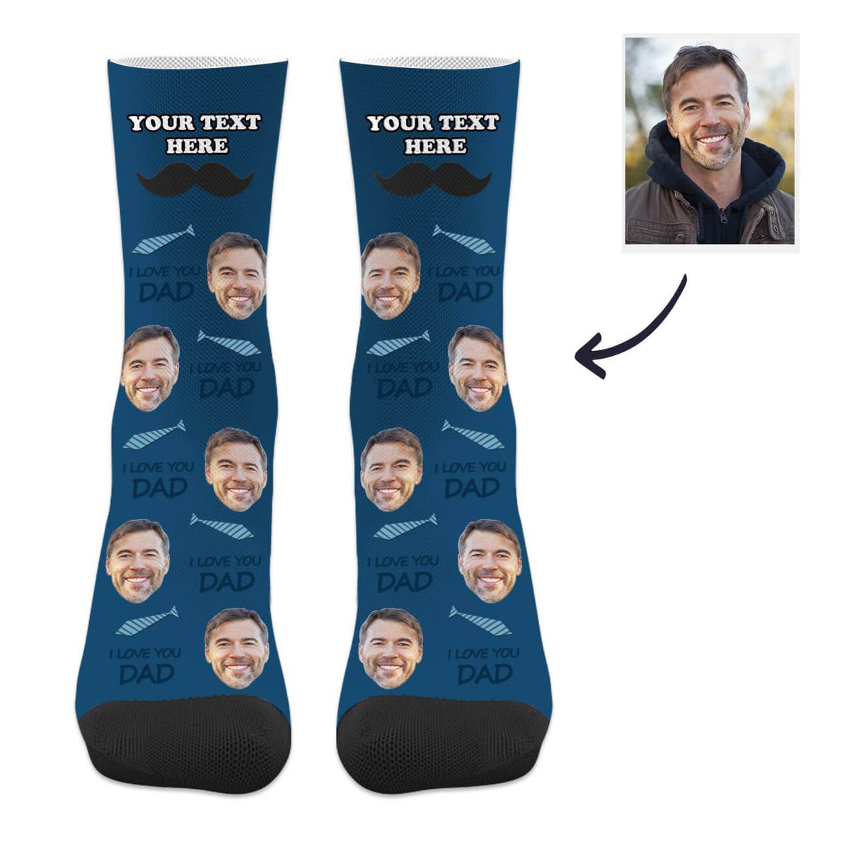 Custom Dad Socks with Text – Yourphotosocks